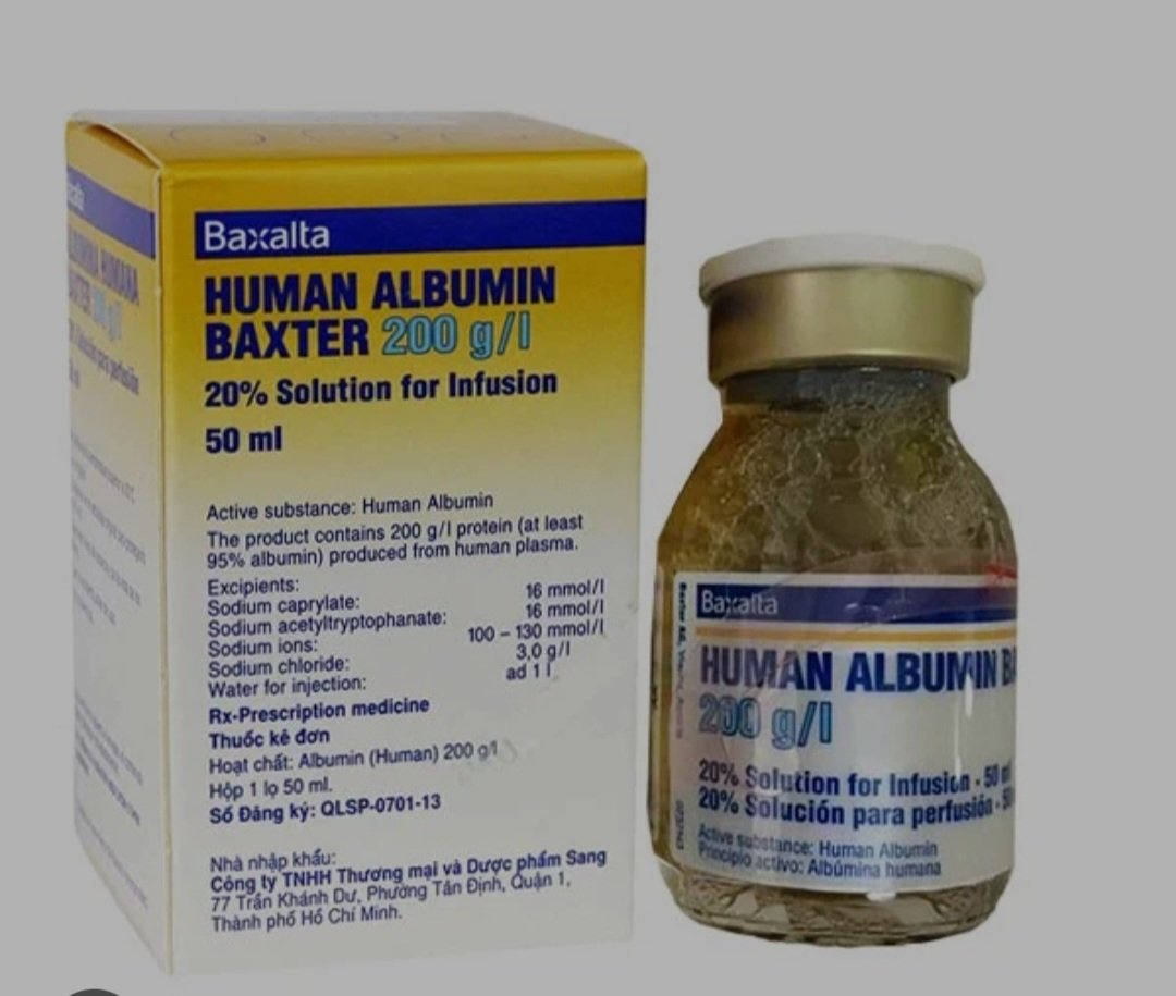 Thuốc Human Albumin Baxter 200G/L 20% 50ml - THUỐC ĐẶC TRỊ